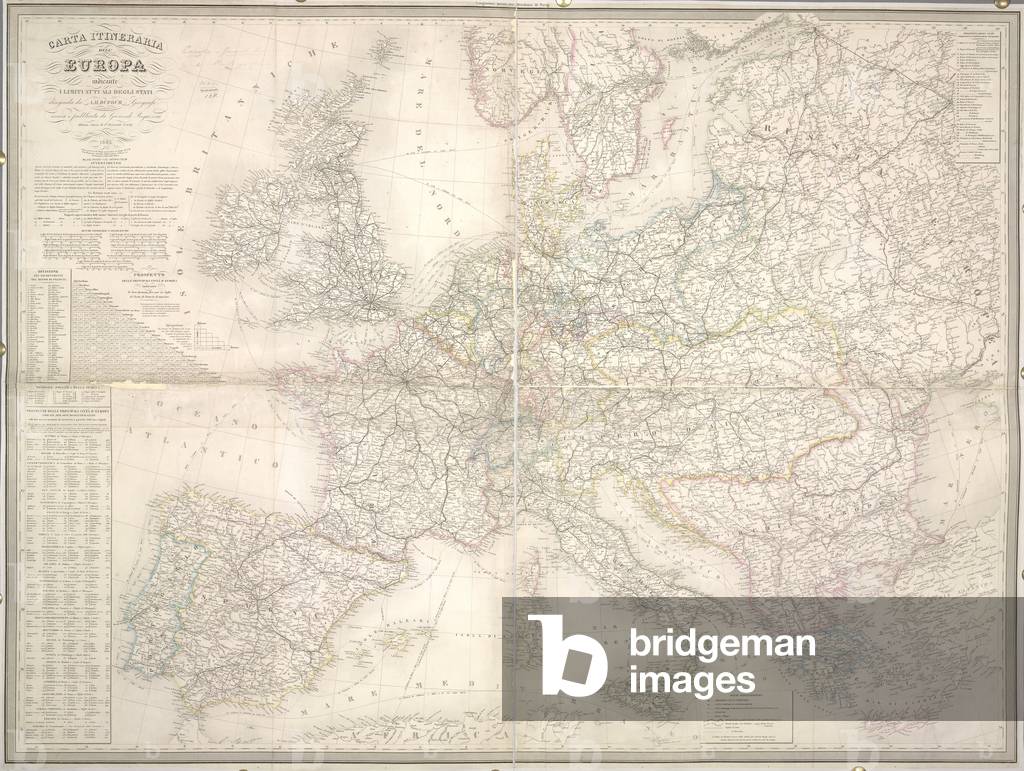 Image of A route map of Europe