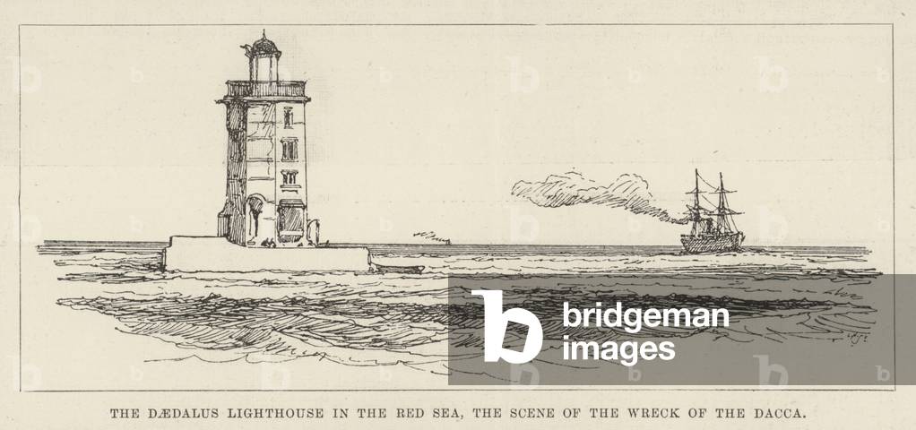 Image of The Daedalus Lighthouse in the Red Sea, the Scene of by ...
