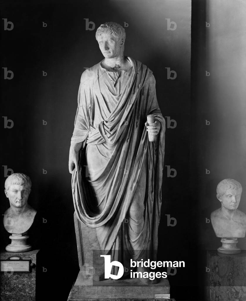 Image of Sculpture of Emperor Augustus in the Louvre, 1st century ...