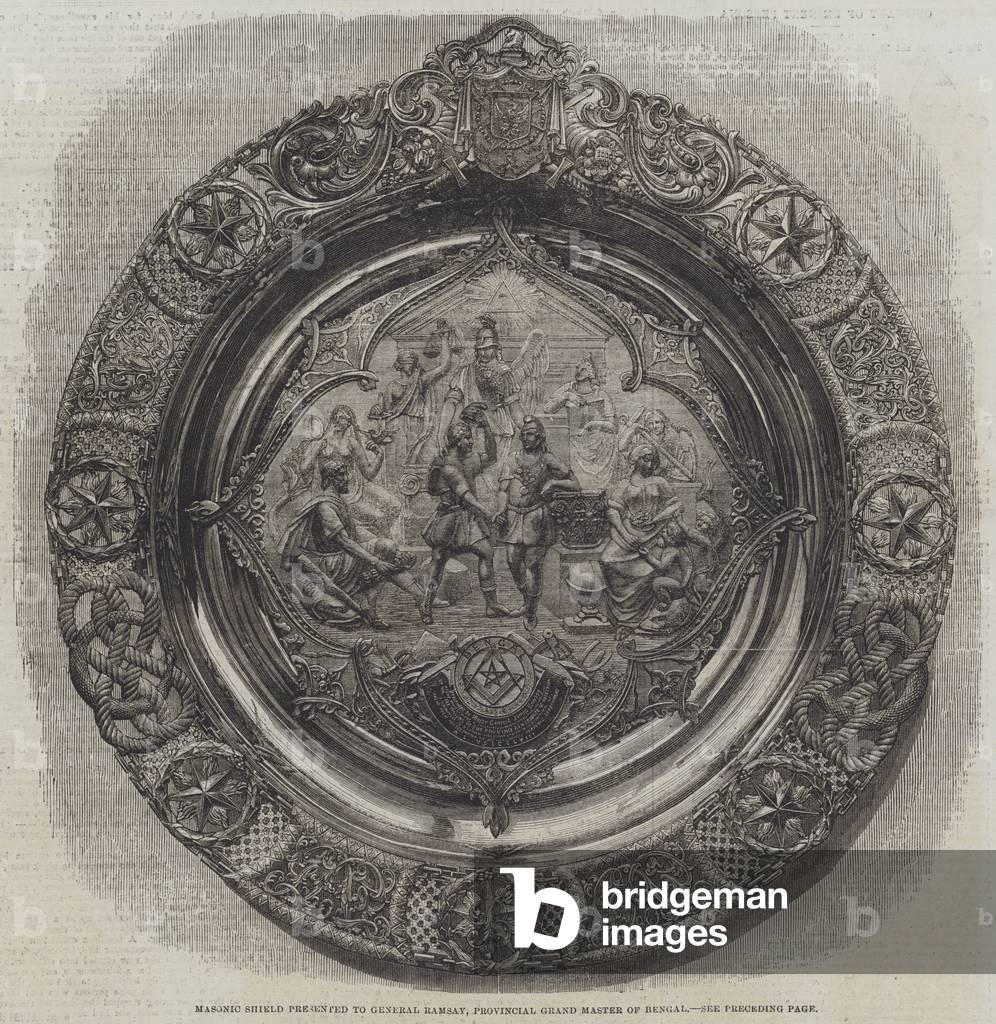 Image of Masonic Shield presented to General Ramsay, Provincial Grand ...