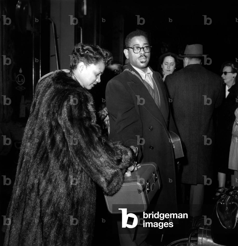 Image of Dizzy Gillespie With his Wife, Arriving From Transatlantic ...