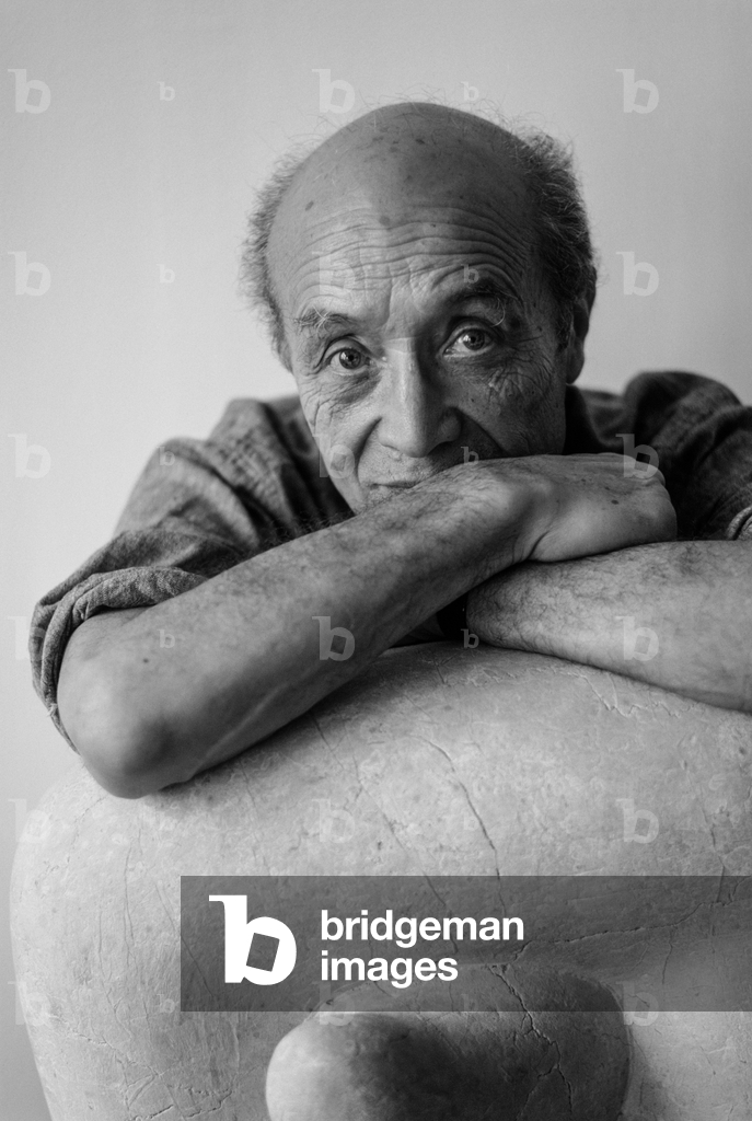 Image of Portrait of artist Isamu Noguchi soon after opening his museum ...