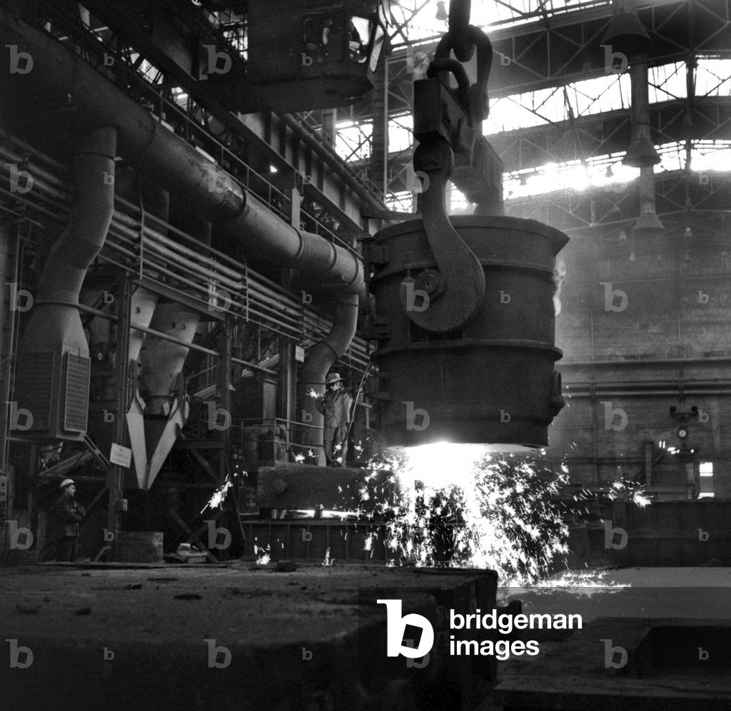 Image of 07.1972, Nowa Huta. Lenin Steelworks, furnaces and converters.