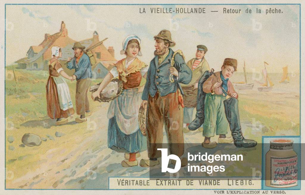 Image of The Return of a Fishing Party in Old Holland (chromolitho) by ...