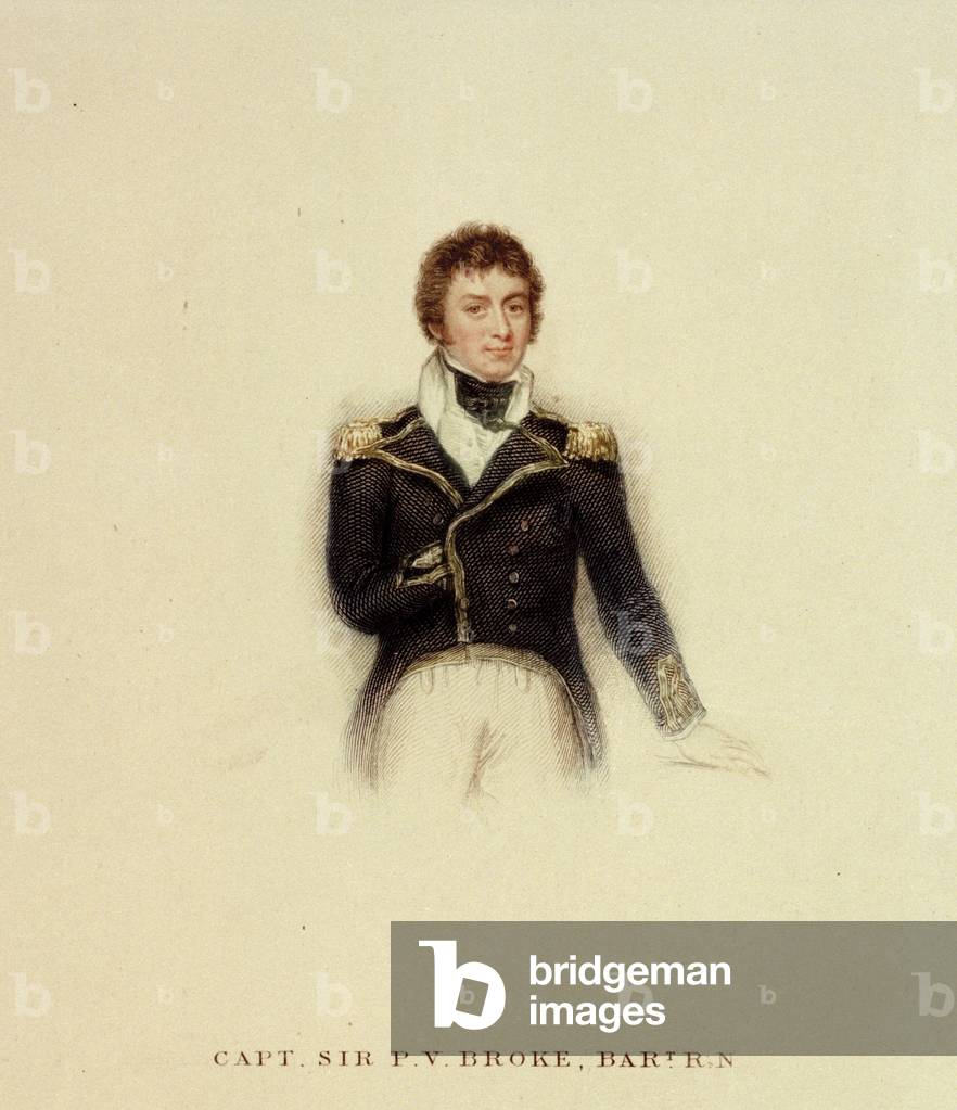 Image of Captain P.V. Broke, Royal Navy, early 19th century (coloured ...
