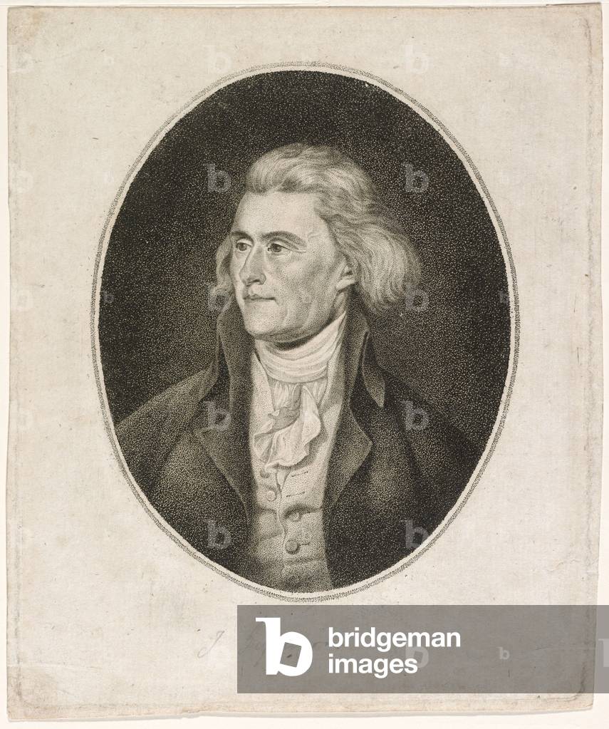 Image of Thomas Jefferson, 1800 (stipple and line engraving) by Akin ...