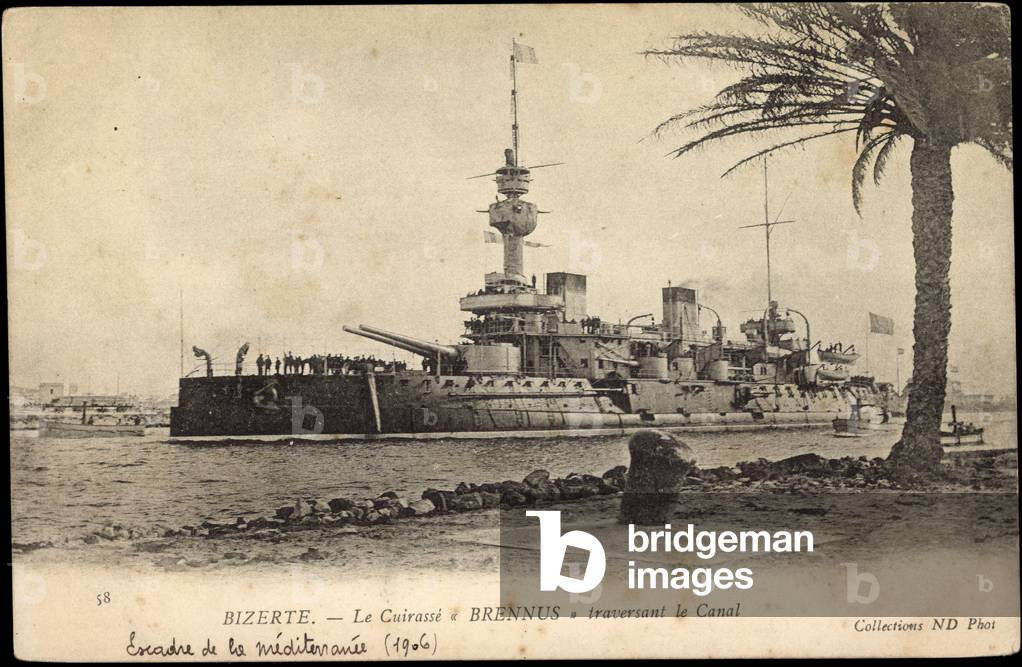 Image of Bizerte, French warship Brennus, Cuirassé