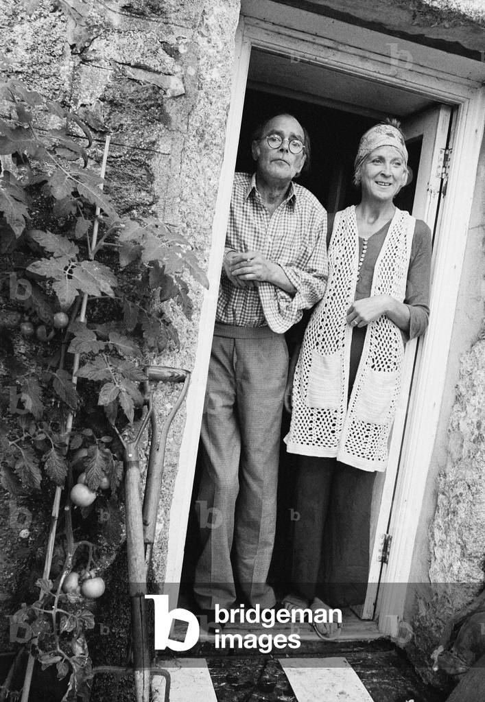 Image of Roger Hilton with wife Rose, 1973 (b/w photo) by Magnus ...