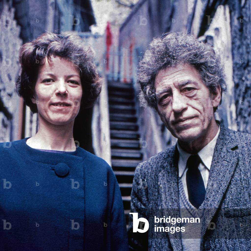 Image of Swiss sculptor, painter and graphic artist Alberto Giacometti ...