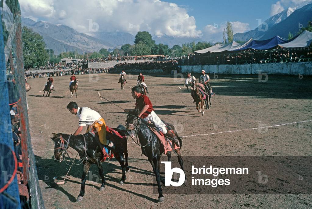 Image of Polo game at the Aga Khan Shani Polo Stadium, Gilgit,