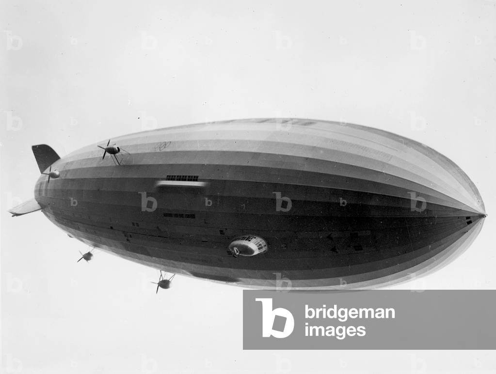 Image of The Zeppelin 'Hindenburg', 1936 (b/w photo)