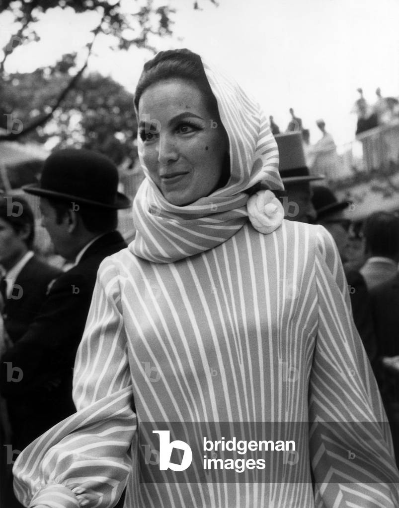 Image of Actress Maria Felix at Horse Race, Paris, Longchamp, June 26,