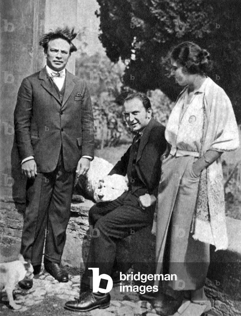 Image of Ottorino Respighi, Fritz Reiner & Elsa Respighi, c 1920
