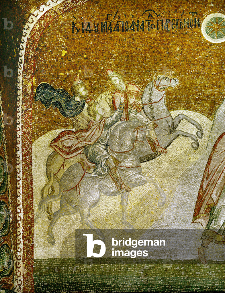 Image of The Three Magi riding under the star of Bethlehem (oil by ...
