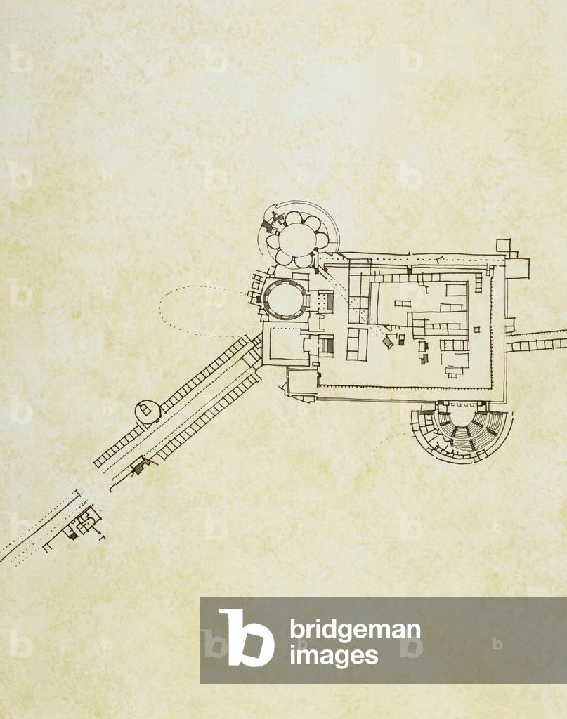 Image of Floor plan of Sanctuary of Asclepius in Pergamum, Asia Minor,