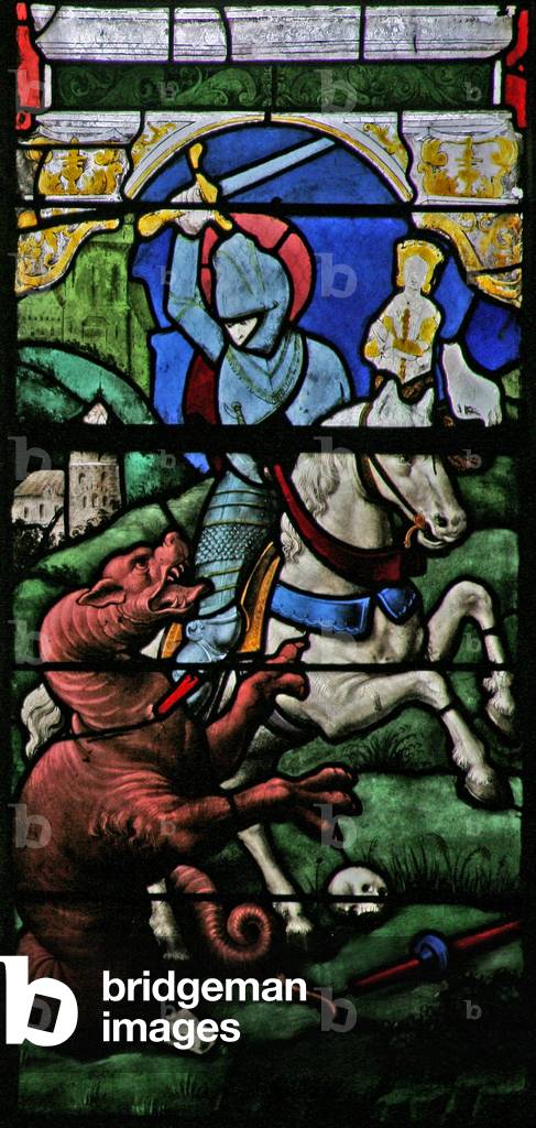 Image of Window w35 depicting St George (stained glass)
