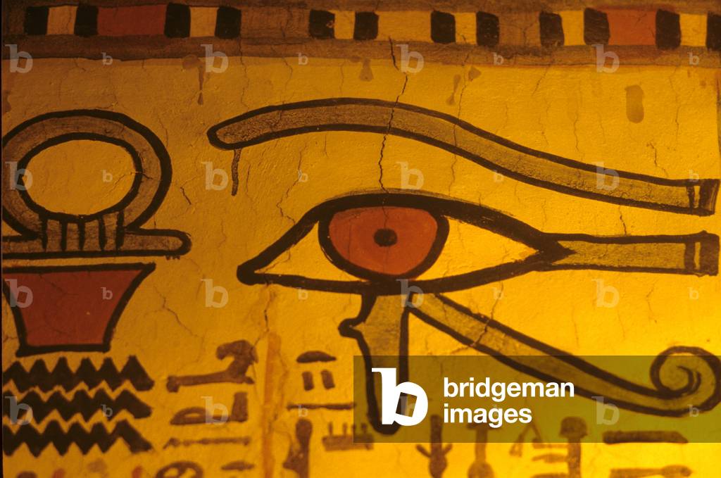 Image of Ancient Egypt, The eye of Horus, Wall painting, fresco, mural ...