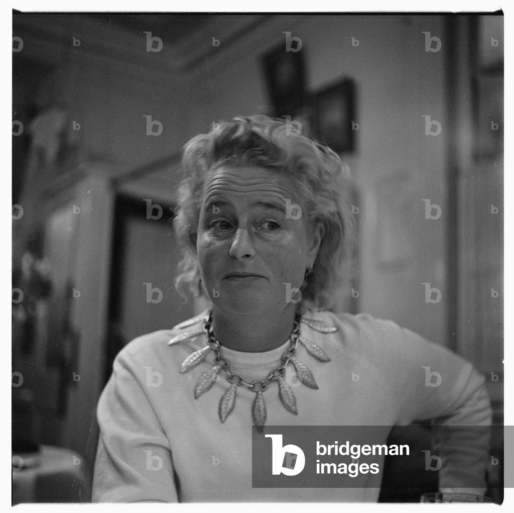 Image of Caitlin Thomas, c.1955 (b/w photo) by