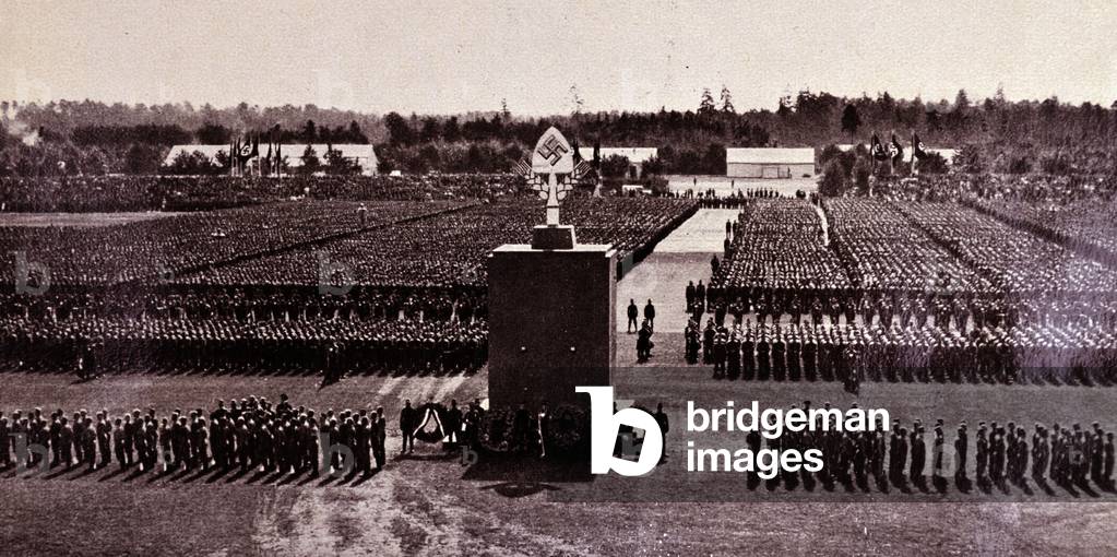 Image of Adolf Hitler 1889-1945. receiving the adulation of a crowd in