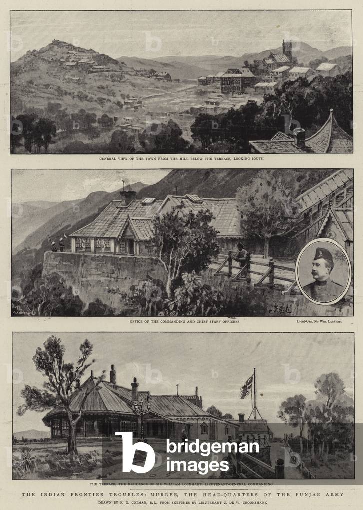 Image of The Indian Frontier Troubles, Murree, the Head-Quarters of the ...