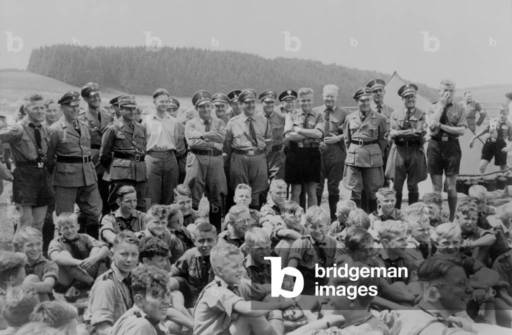 Image of Boys camp is visited by Nazi leadership of the Hitler