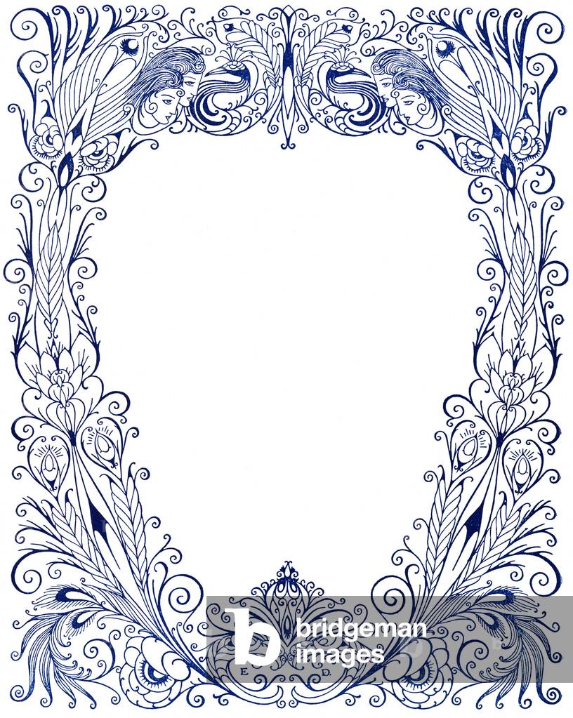 Image of Decorative border, surround by Edmund Dulac Art nouveau border ...