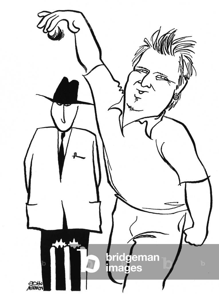 Image of Shane Warne - caricature by John Minnion by Minnion, John (b.1949)