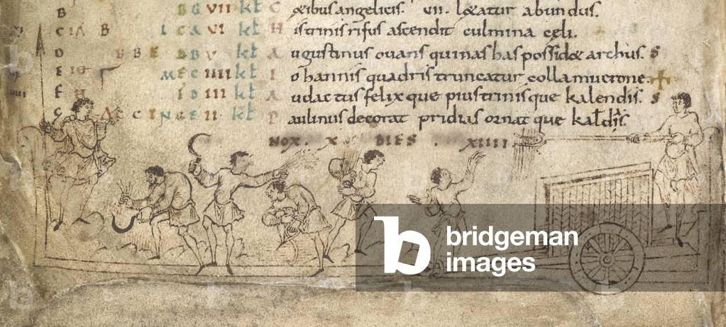Image of Calendar Page for August, illustration from 'The Julius ...