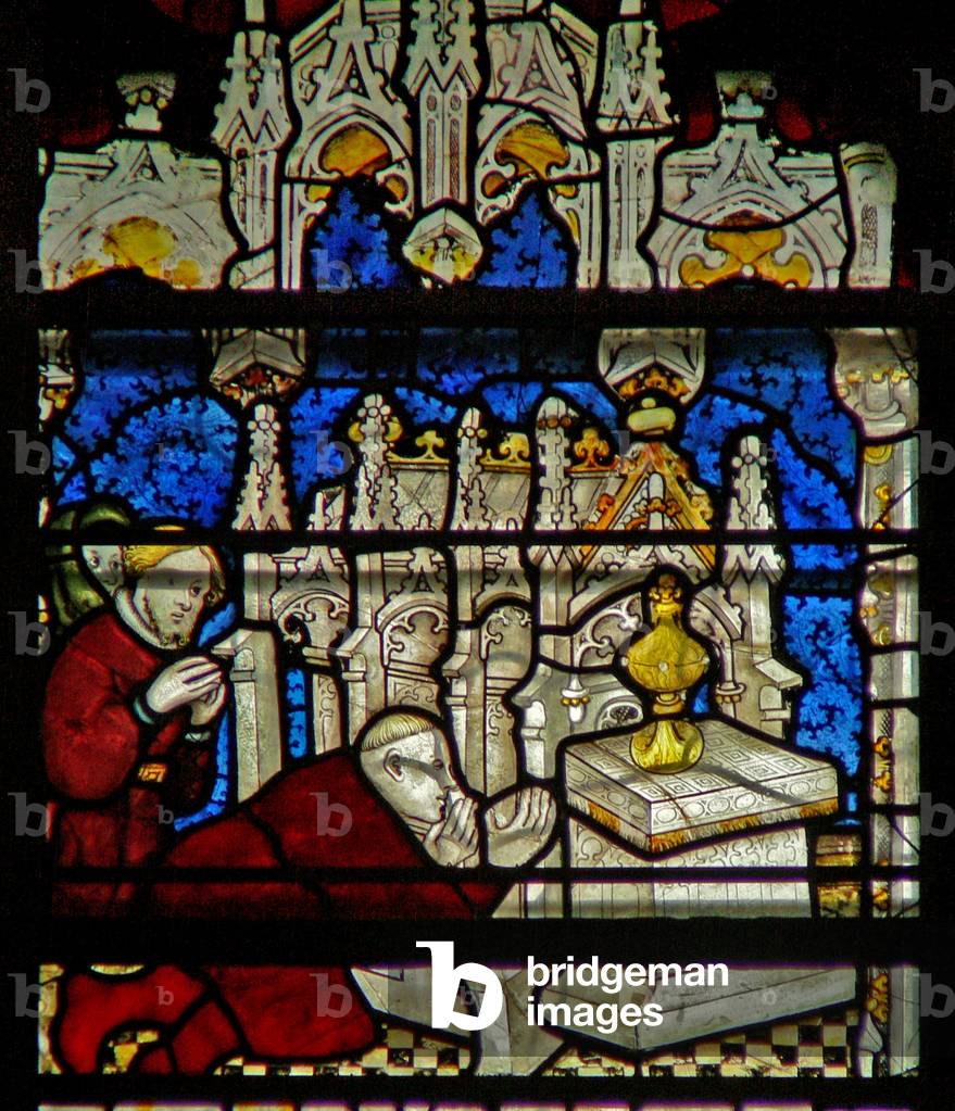Image of Window w5 depicting a scene from the life of St by English ...