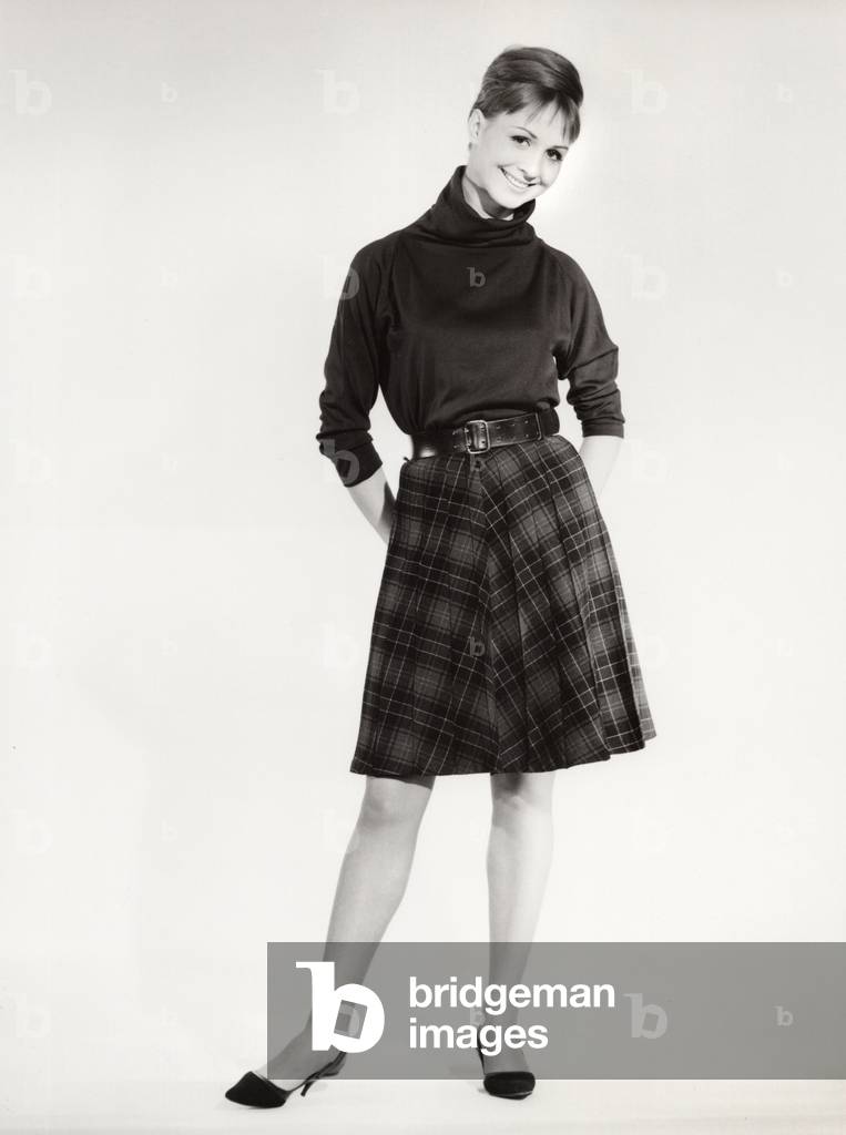 Image of German actress Diana Koerner, Germany around 1967 (b/w photo)