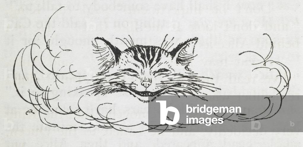 Image of The Cheshire Cat, 1907 (engraving) by Rackham, Arthur (1867-1939)