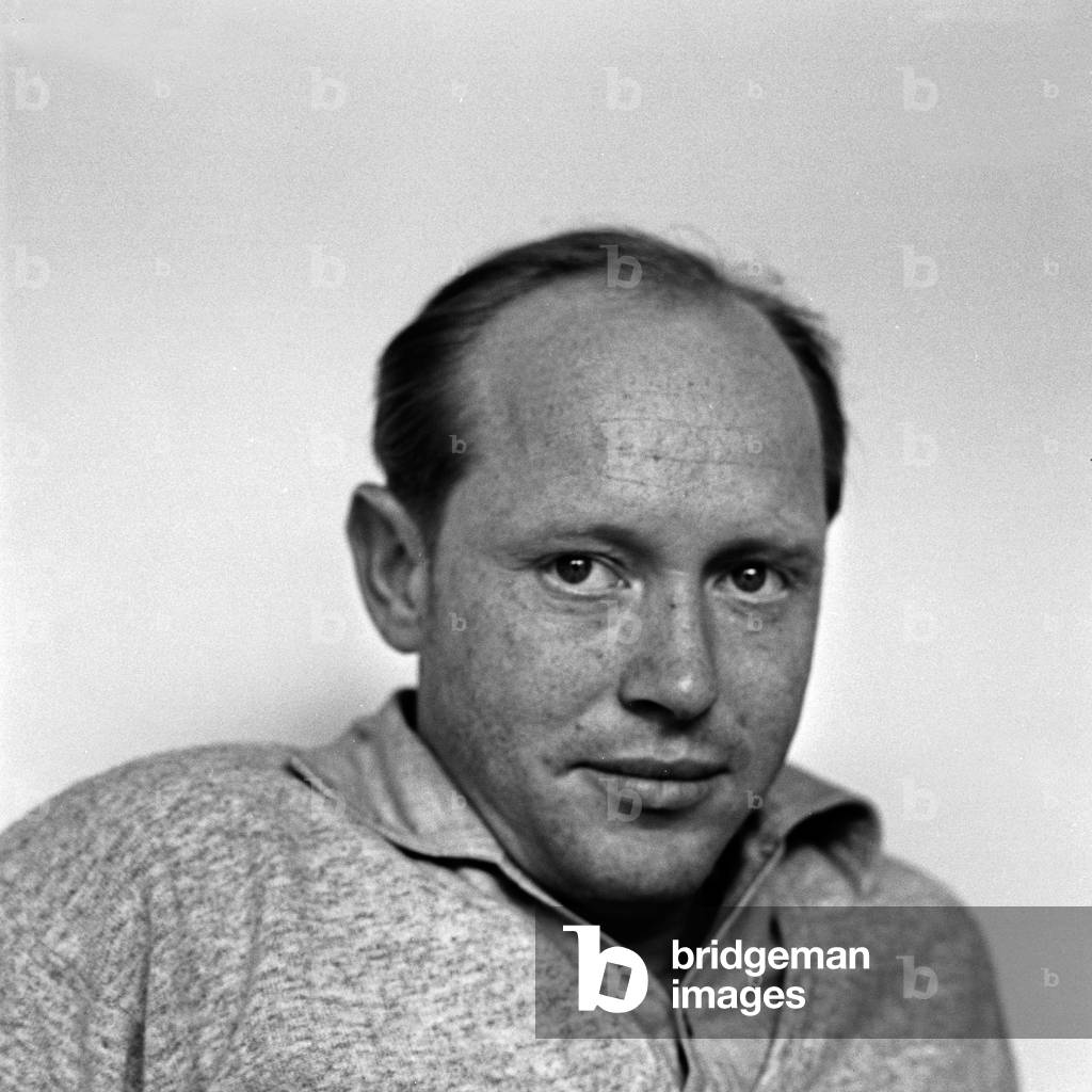Image of German actor and dubbing actor Ernst Jacobi, Germany 1960s