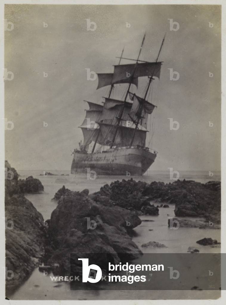 Image of Wreck of the sailing ship Kynance, Punta Blanca, Chile, 1910 ...