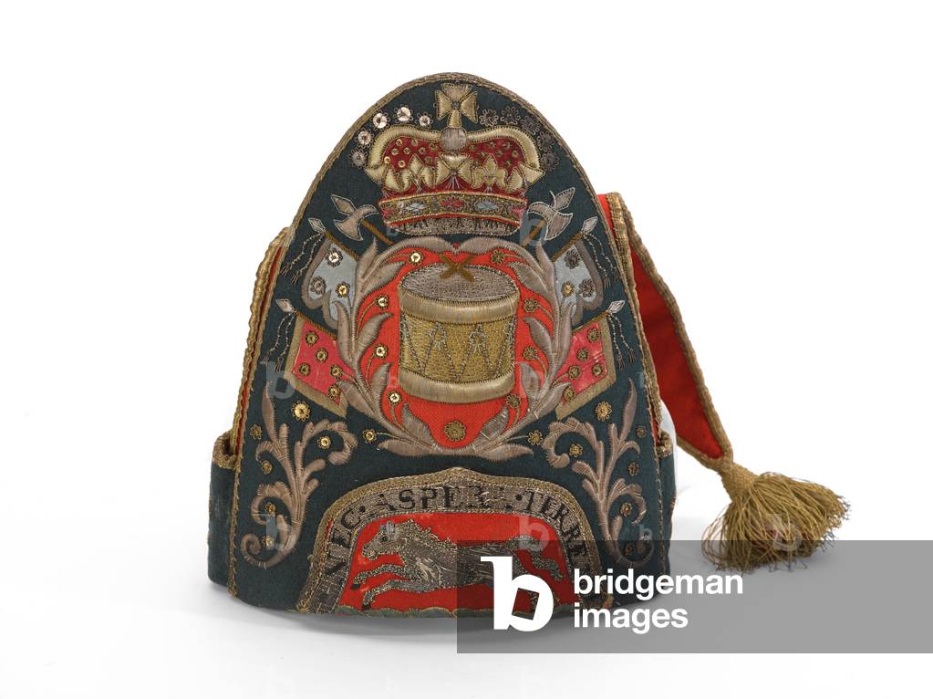 Image of Drummers mitre cap, 13th Regiment of Dragoons, 1751 (fabric ...