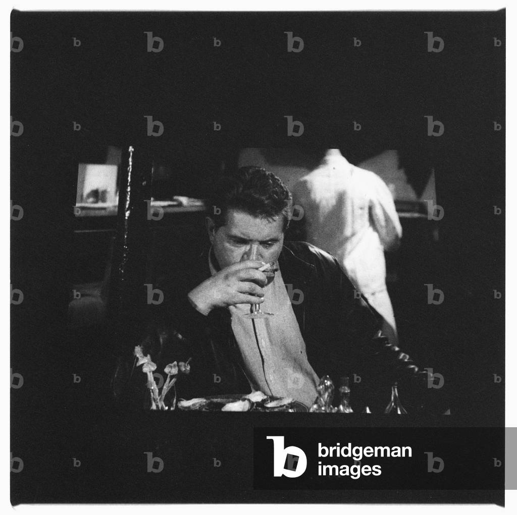 Image of Photograph of television screen showing interview of painter ...