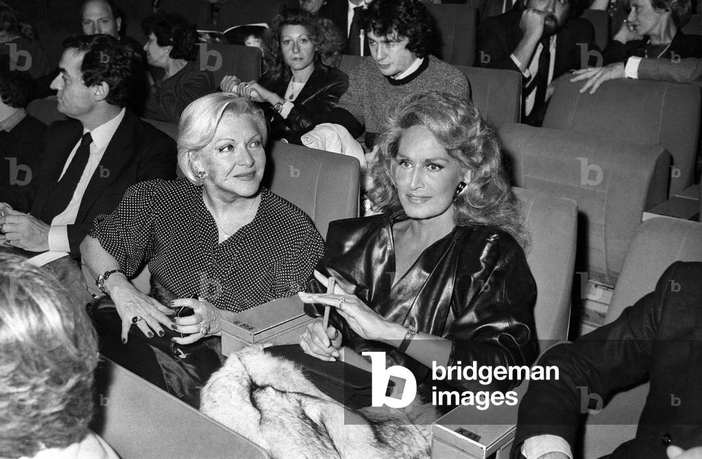 Image of Line Renaud and Dalida at the Premiere of French Singer