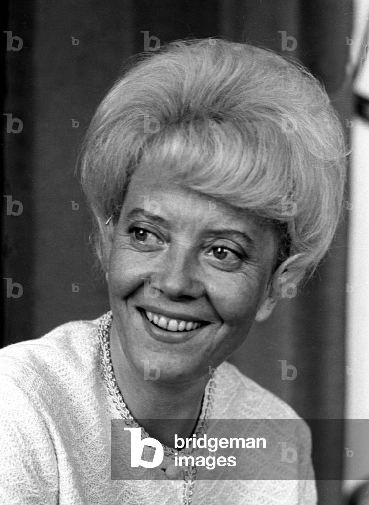 Image of Oslo 19660504 Artist Inger Jacobsen, smiling portrait. …, 1966 ...