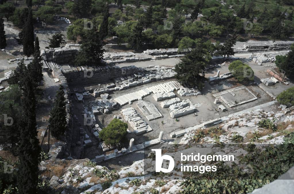 Image of Ruins of Sanctuary of Asklepioss (Asclepieion) seen from ...