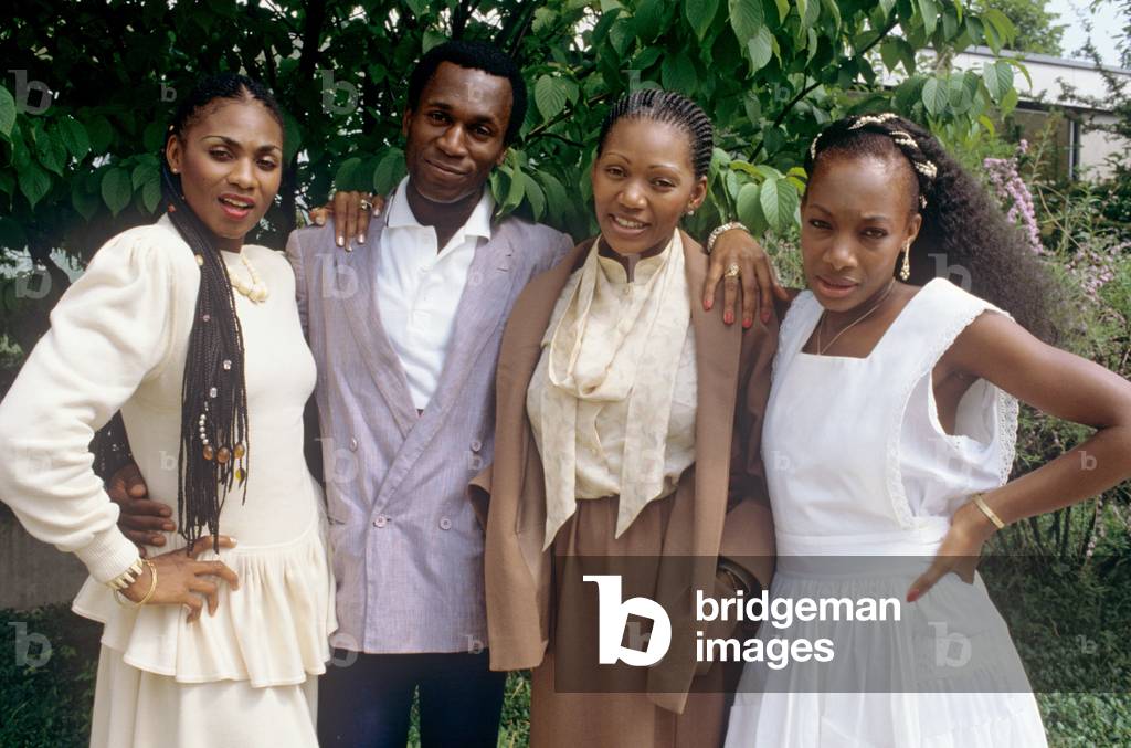Image of Boney M (l-r. Marcia Barrett, Bobby Farrell, Liz Mitchell, Maizie