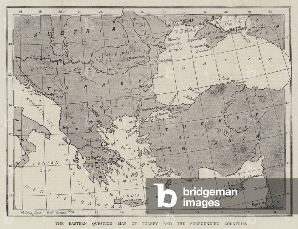 Image of The Eastern Question, Map of Turkey and the Surrounding ...