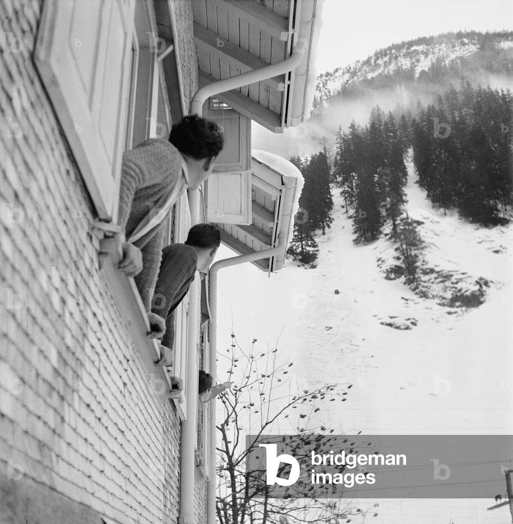 Image of Switzerland Goppenstein Avalanche, 1951 (b/w photo)