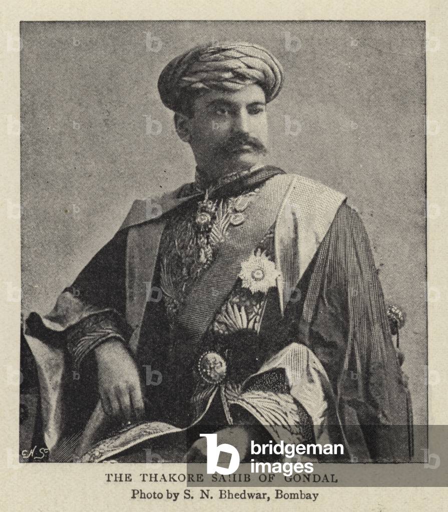 Image of The Thakore Sahib of Gondal (engraving) by Indian School, (19th century)