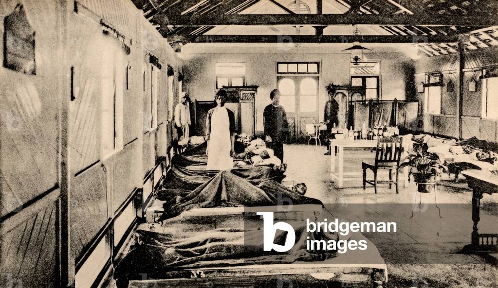 Image of Plague Patients, Bombay, Bombay, India, c.1896 (postcard)