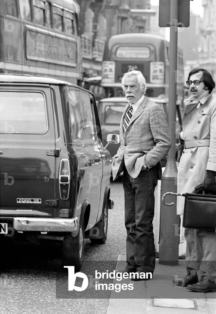 Image of American actor Lee Marvin during a visit to England, 25th