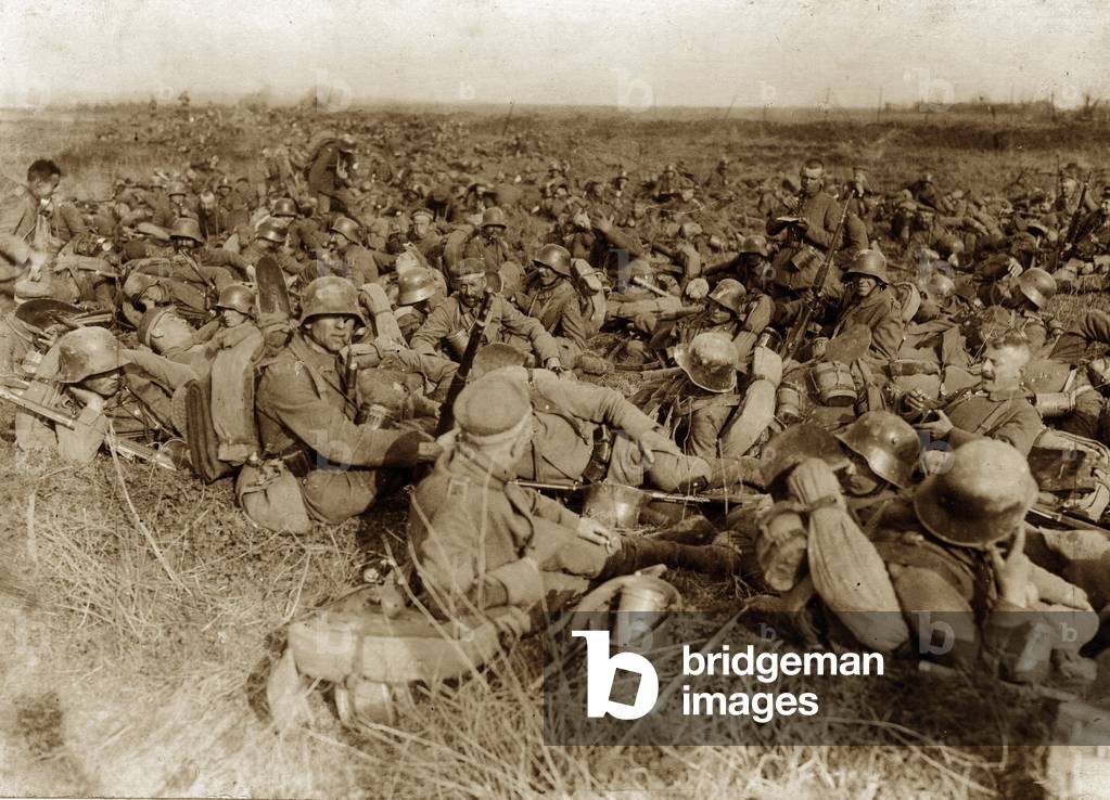 Image of German soldiers during the Michael offensive on the Western Front,