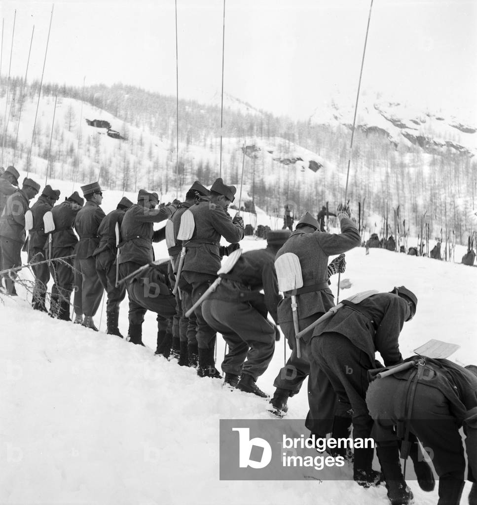 Image of Switzerland World War II Ski Troops, 1941 (b/w photo)