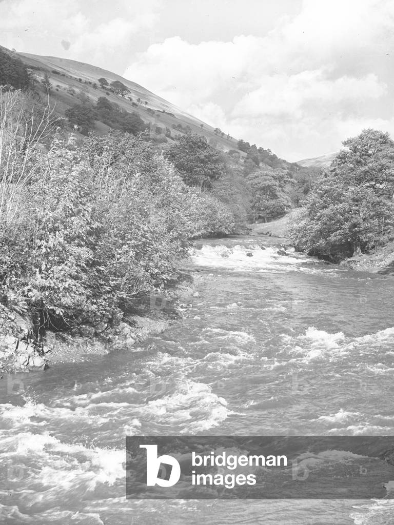 Image of A strong river/stream cutting through the landscape, 1930s-60s ...