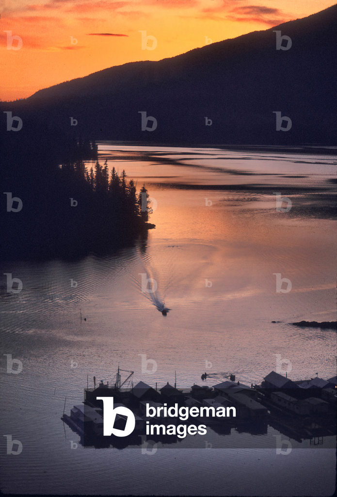 Image of The Gildersleeve, floating logging camp near Tongas Forest ...