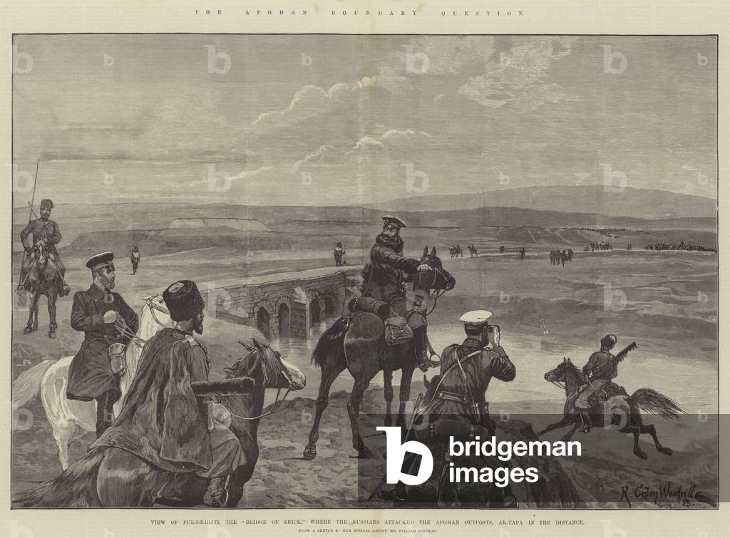 Image of The Afghan Boundary Question (engraving) by Woodville, Richard ...