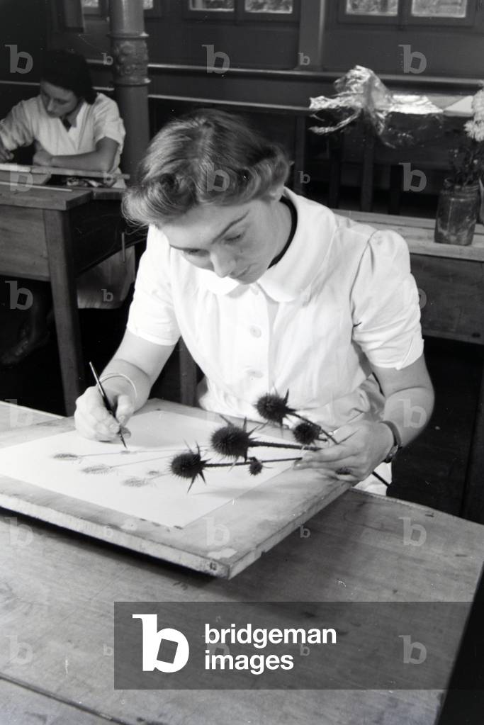 Trainees of a textile factory in Krefeld are designing new patterns for ...